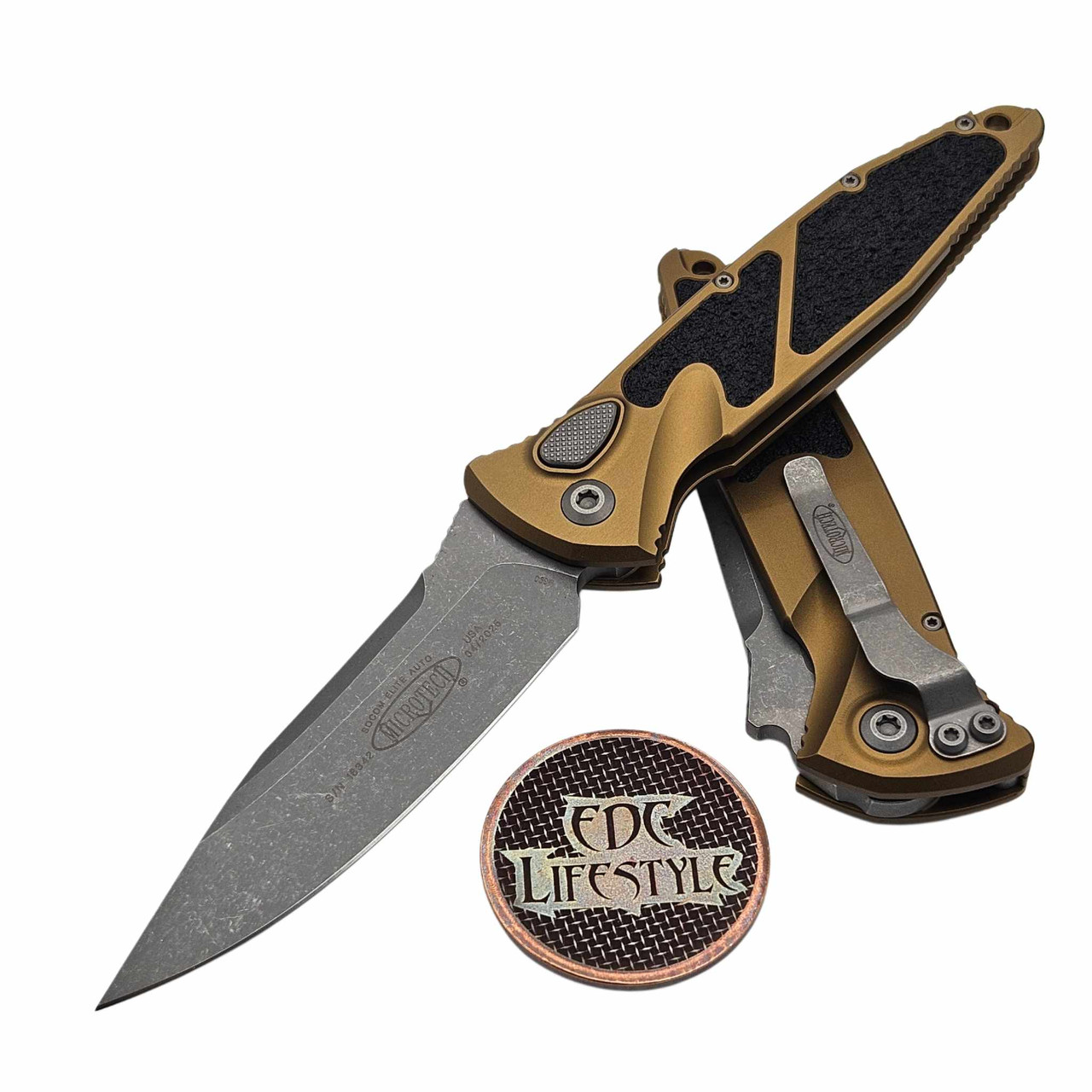 Microtech Socom Elite 160A-10APTA Tan Single Edge Auto Apocalyptic Standard