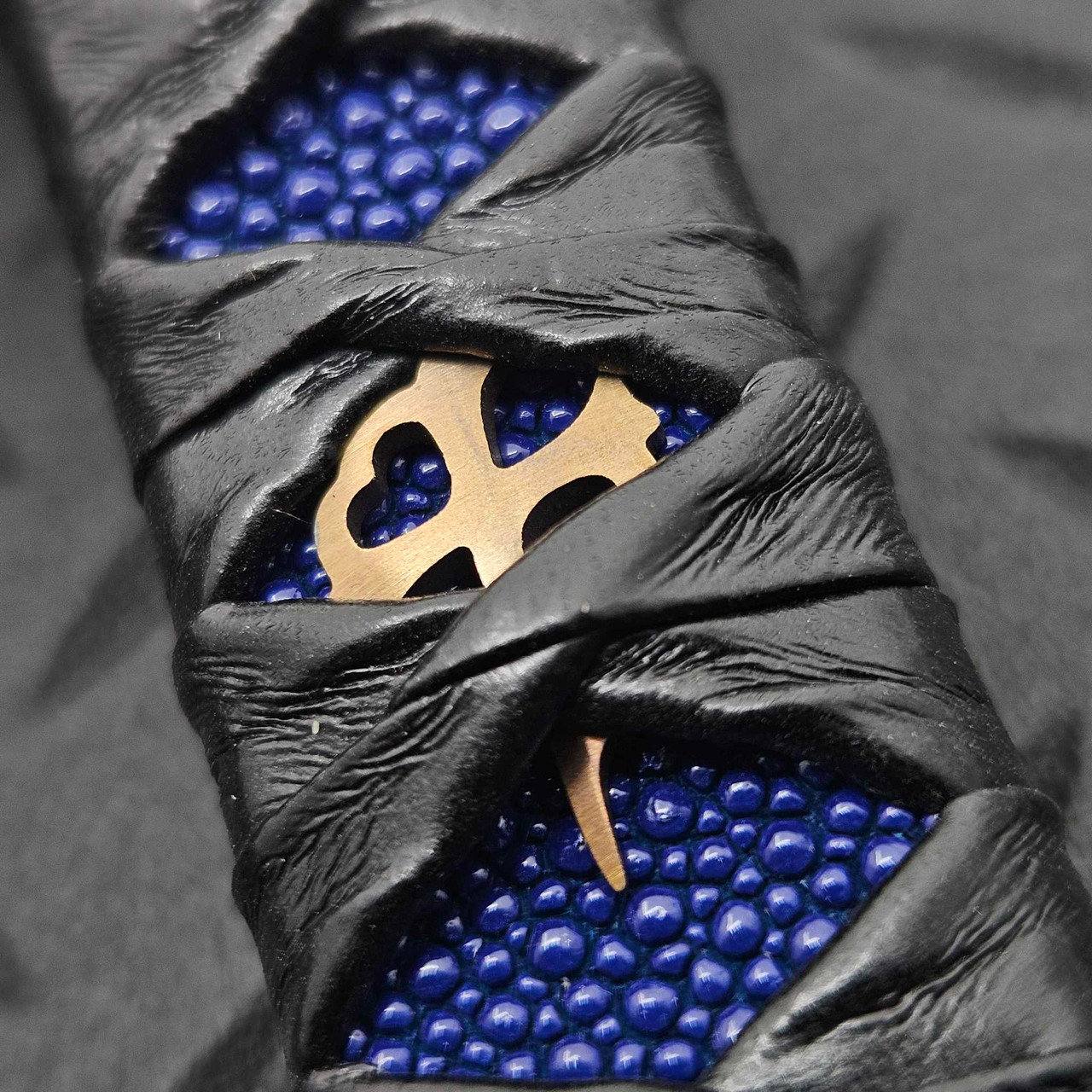 Borka Blades Always Survive Tsuka Wrap Blue Stingray Inlay
