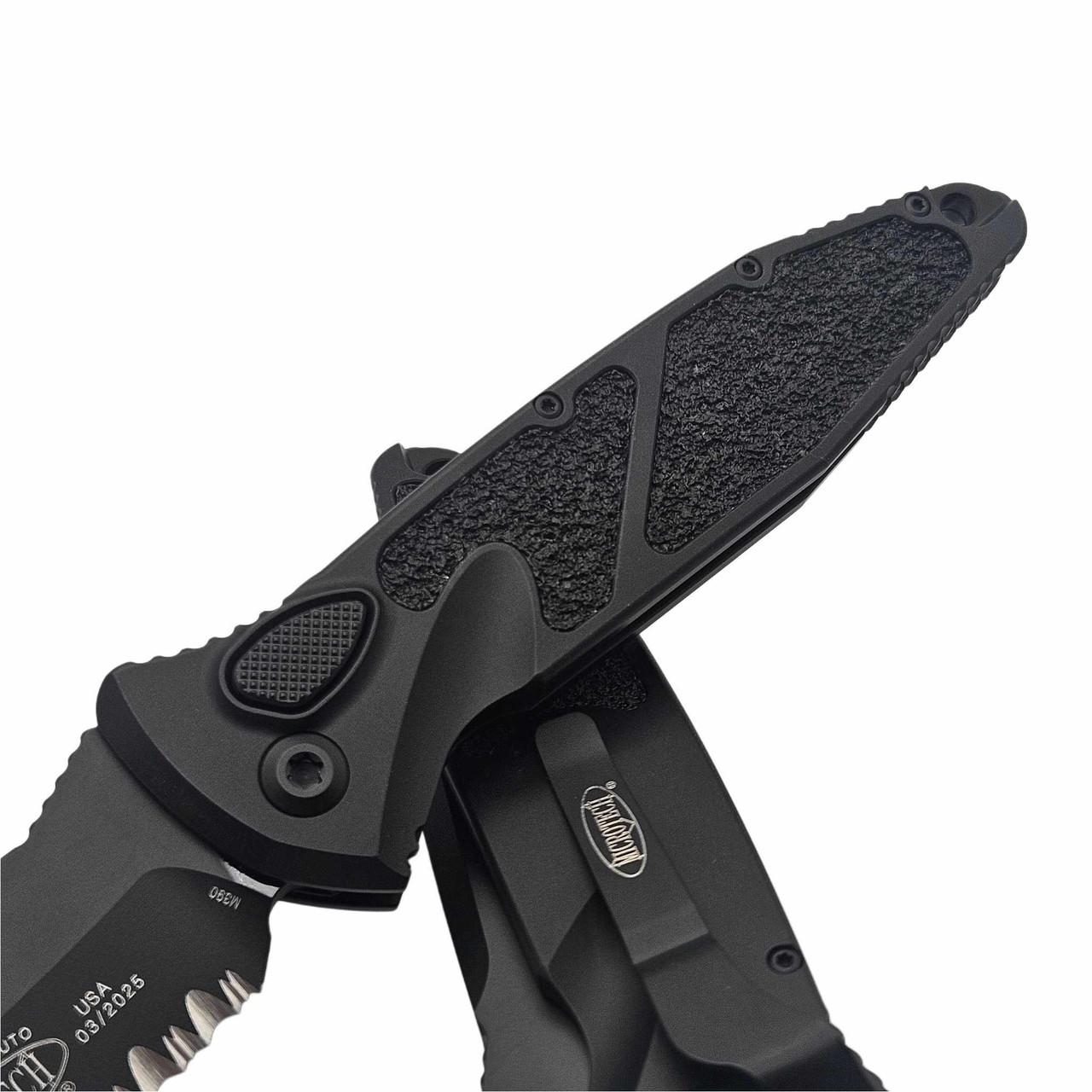 Microtech Socom Elite Auto 161A-3T-X4 Blackout Tanto Edge Full Serrated