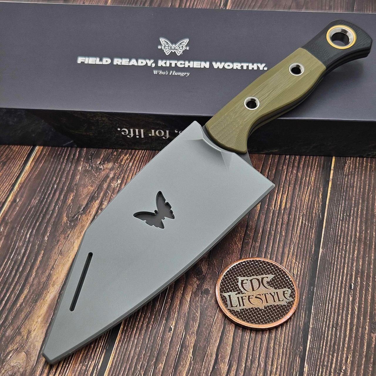 Benchmade Station Kitchen Knife OD Green G10 CPM-154 4010BK-01