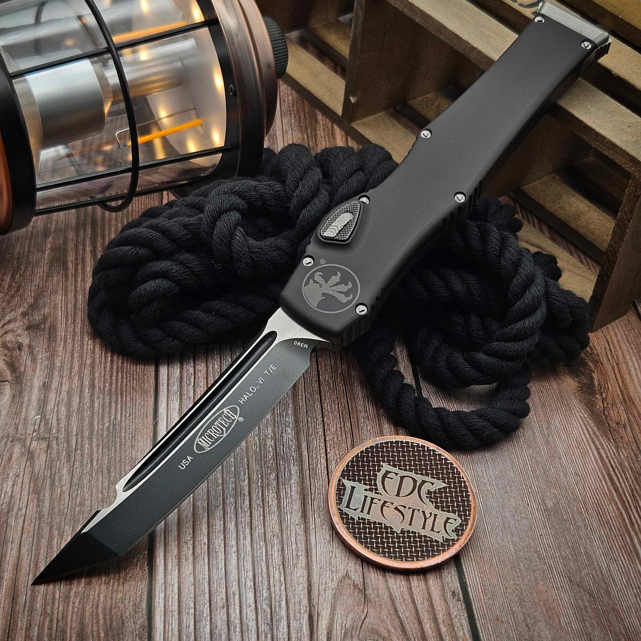 Microtech Knives Halo VI T/E Black Standard 250-1 - Preowned