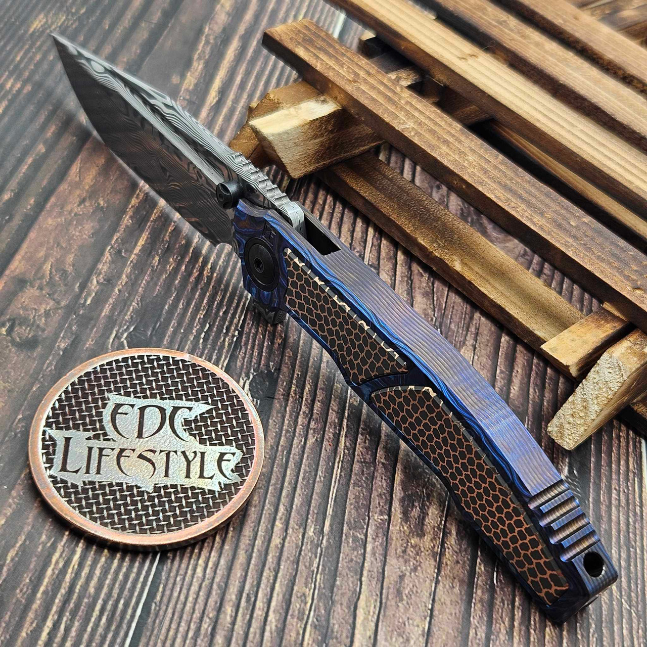 Custom Knife Factory CKF Snafu Peter Rassenti Integral Zircuti Handle ...