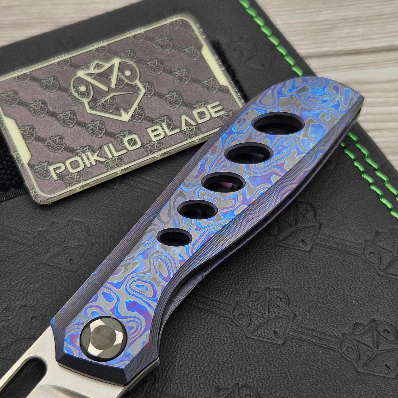 Poikilo Blade Gecko Midtech 4 Zircu-Ti Folder 3.1" Hand Satin M398