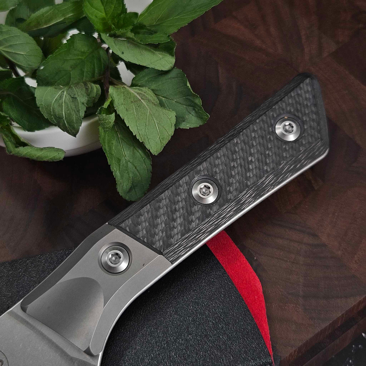 Microtech Knives Chef Knife Carbon Fiber Handle Bead Blast Bolster ...