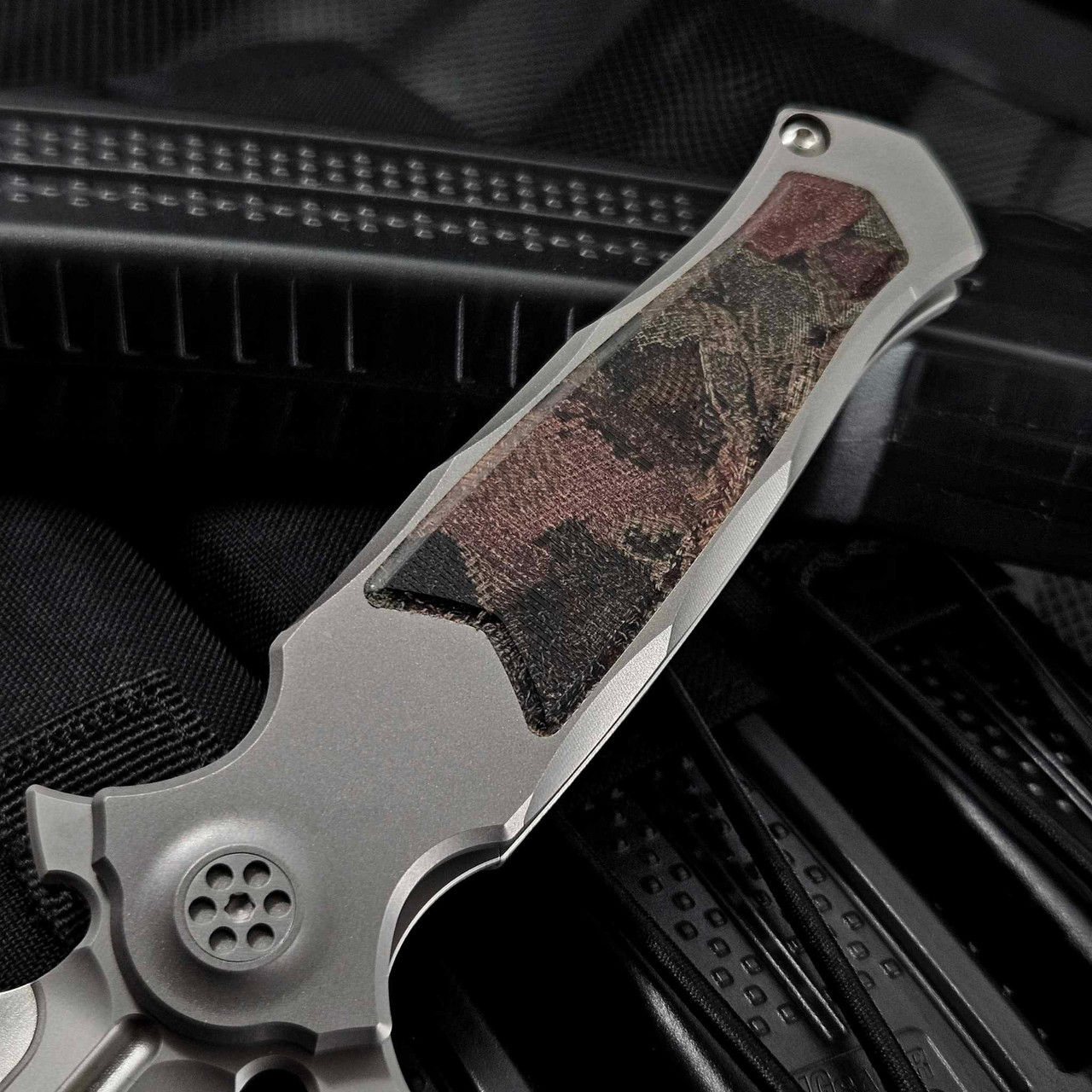 Sharp By Design Mini Arch Nemesis Etched M390 Boreal Burl Micarta