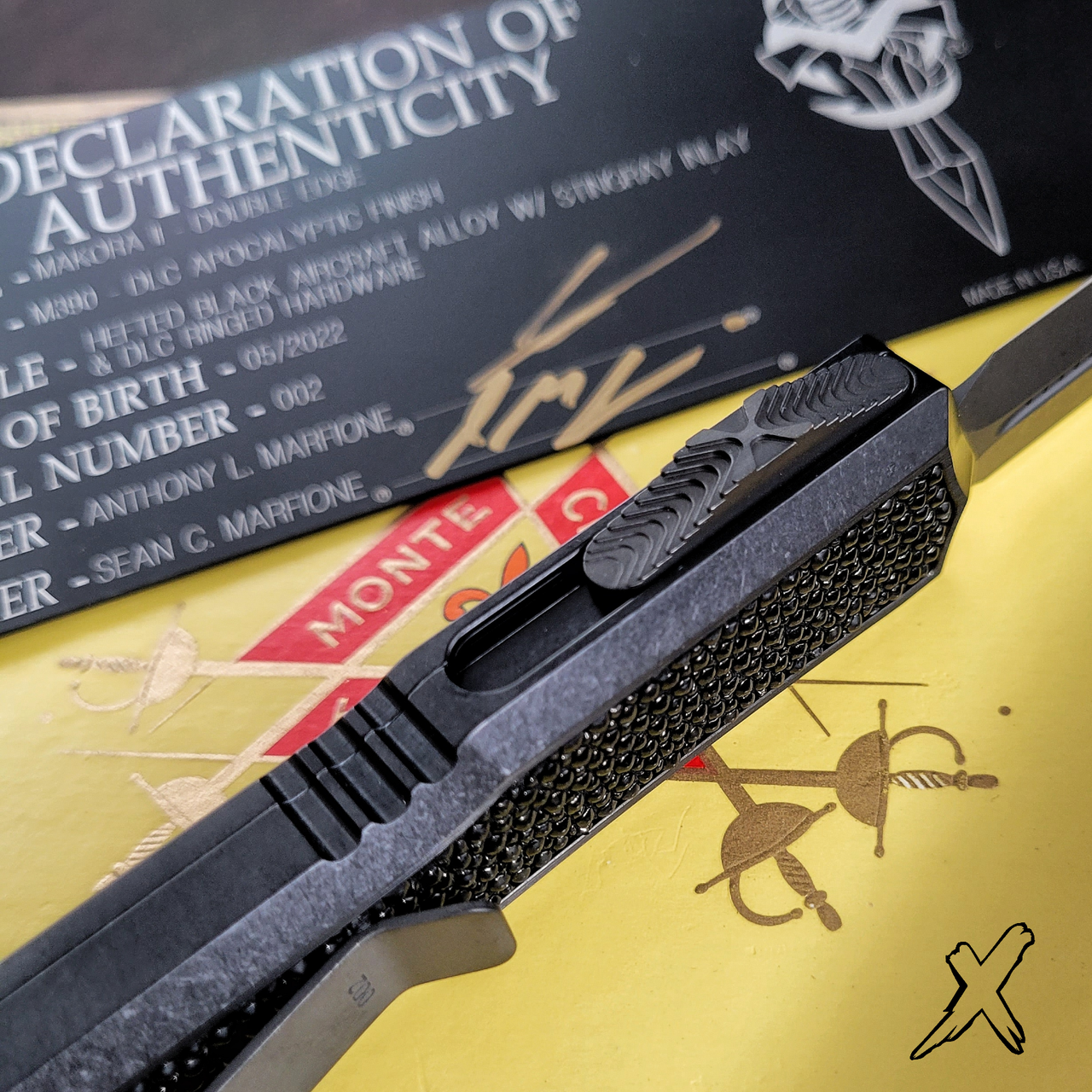 Marfione Custom Knives Makora II DLC Apocalyptic Hefted Alloy w ...