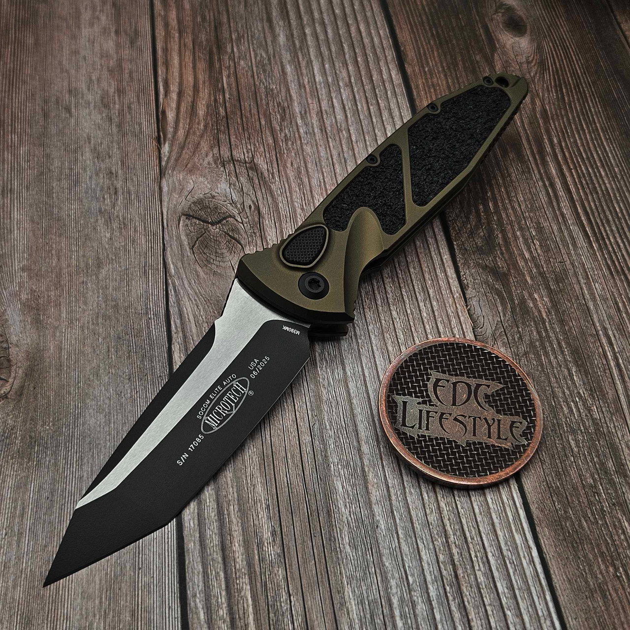 Microtech Socom Elite Auto 161A-1OD OD Green Tanto Edge