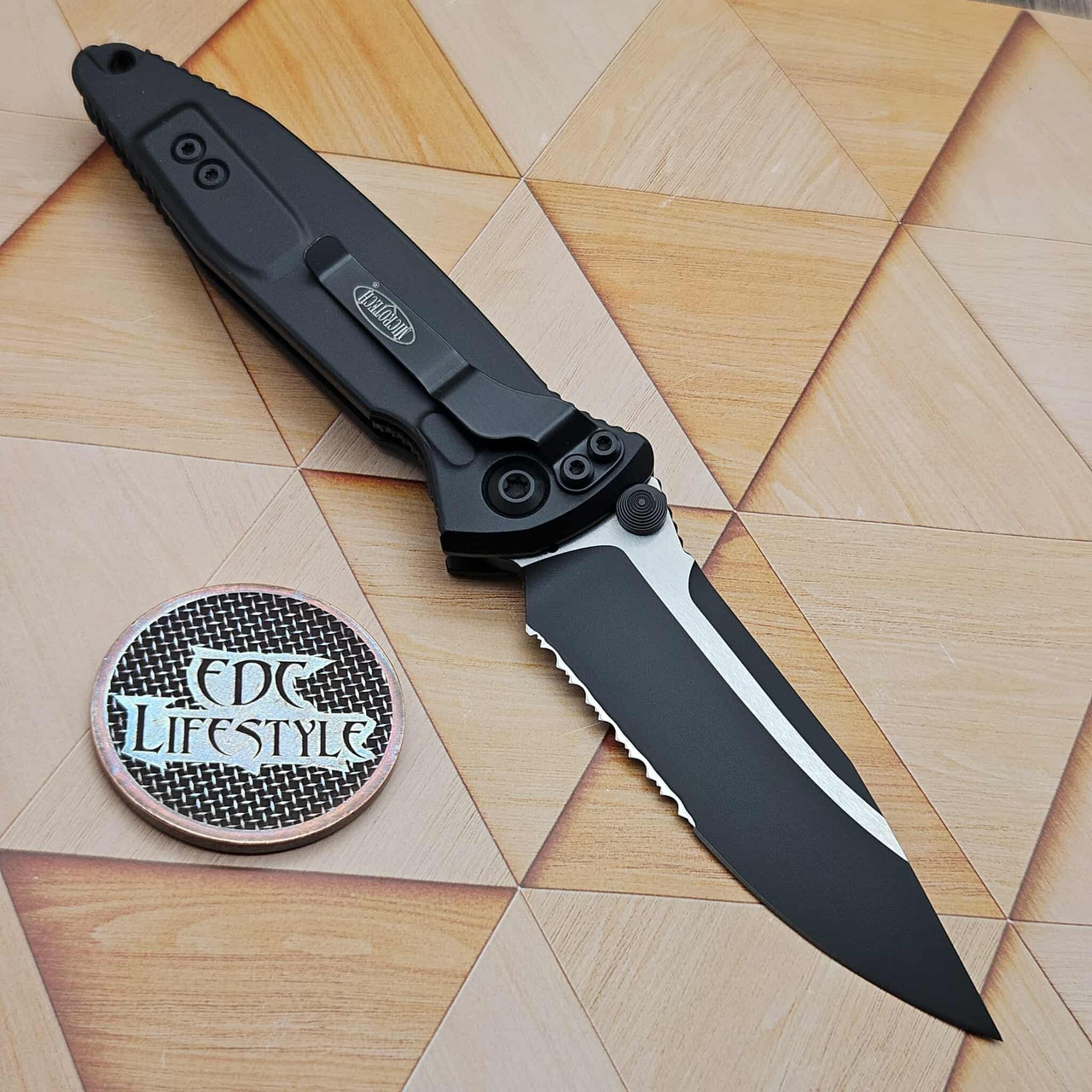 Microtech Socom Elite 160-2T Tactical Single Edge Partial Serrated ...