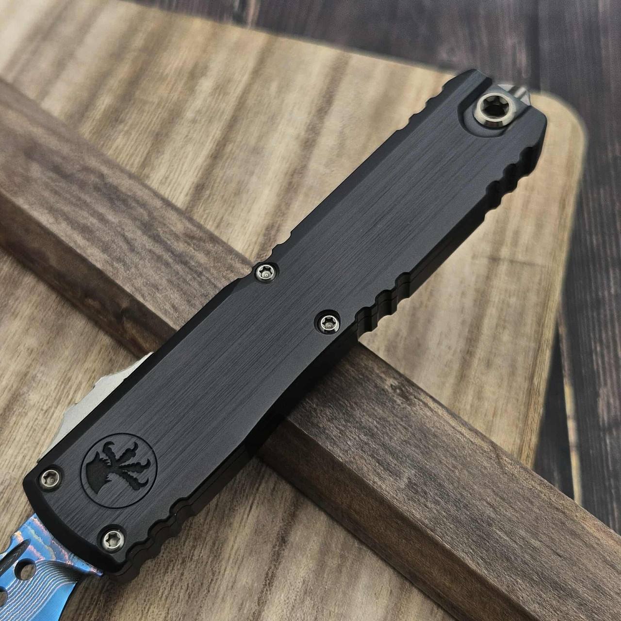 Microtech Ultratech Gen III ZBP Blued Baker Coppermai Damascus ...