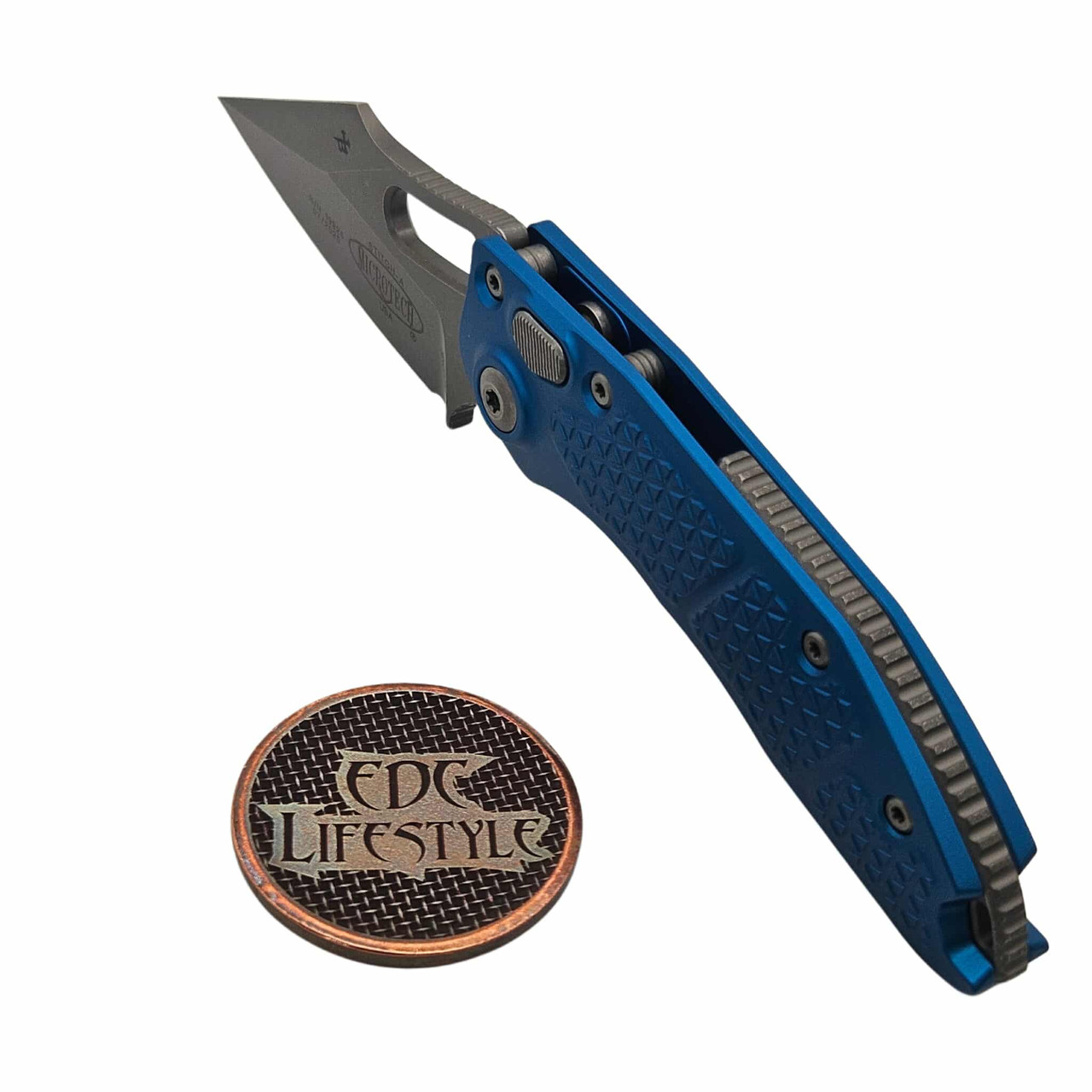 Microtech Borka Auto Stitch 169-10APBL Blue Green S/E Apocalyptic