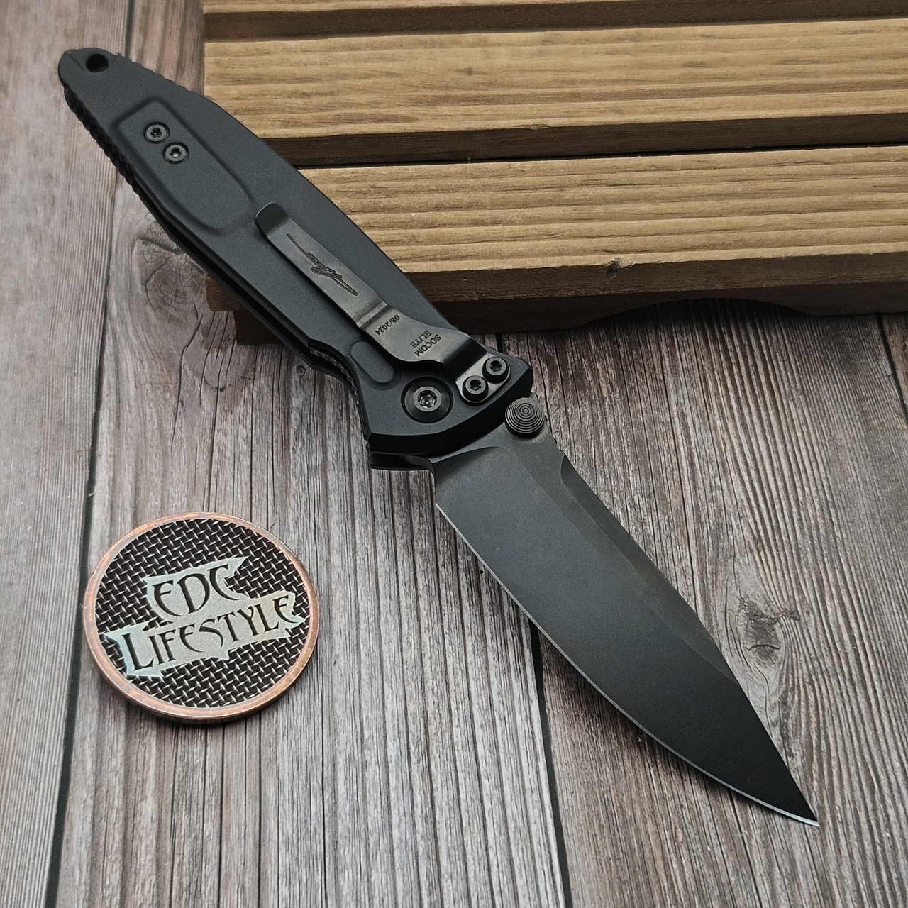 Microtech Socom Elite Manual S/E 160-1DLCTSH DLC Shadow - Preowned