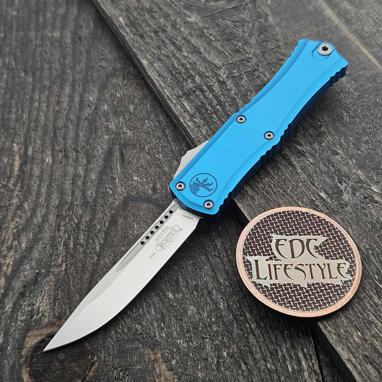 Microtech Hera II Mini S/E Blue Stonewash 1703M-10BL - Grenade Factory ...