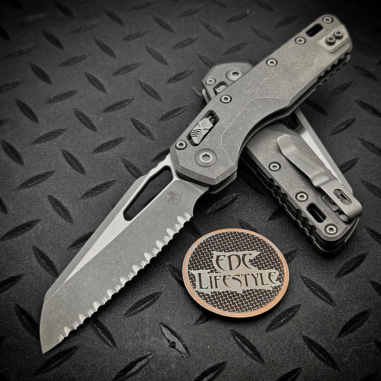 Microtech MSI Ram-Lok 210-12APMS1 Titanium Slab Apocalyptic Full ...