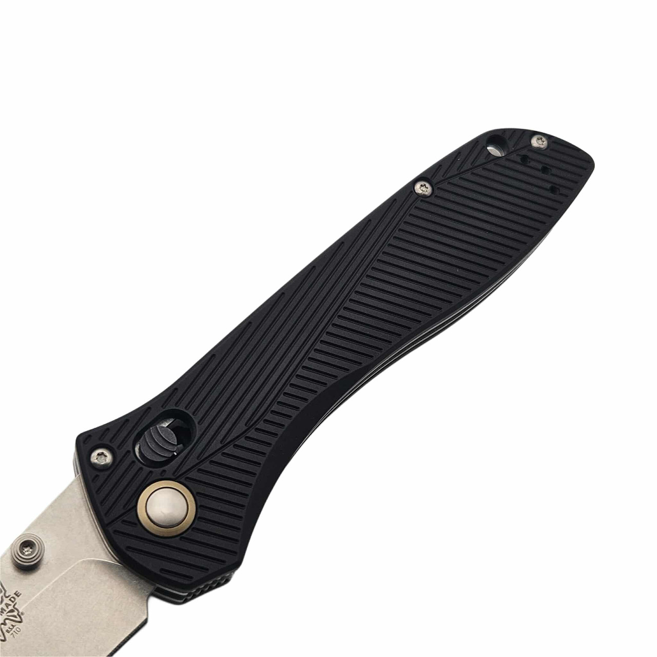 Benchmade Seven | Ten | Black Aluminum | Recurve AXIS Lock 4" M390 710-25