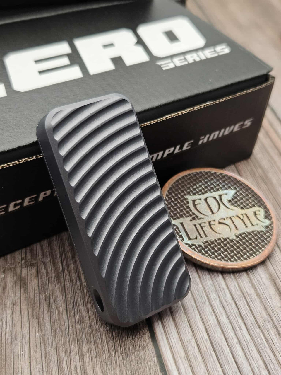 Rivery Zero Original Gun Metal Gray Aluminum CadLabCNC Razor Blade OTF ...