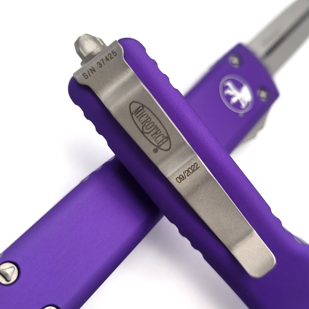 Microtech Utx 70 147 10pu Purple Double Edge Stonewash Standard