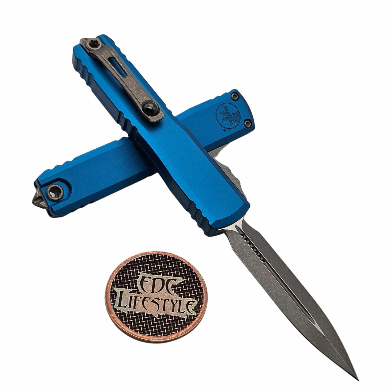 Microtech Ultratech Gen IV Blue D/E 3.55" M390MK Apocalyptic 11224-10APBL