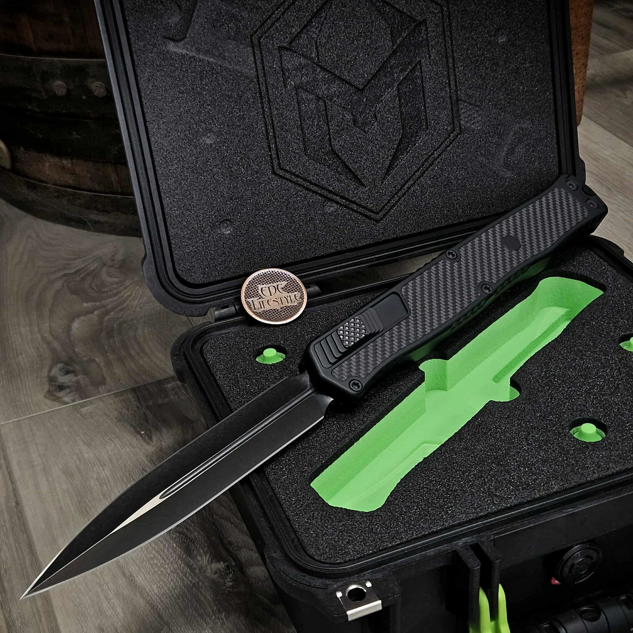 Heretic Giant Cleric II D/E Hand Ground DLC Magnacut w/Carbon Fiber ...
