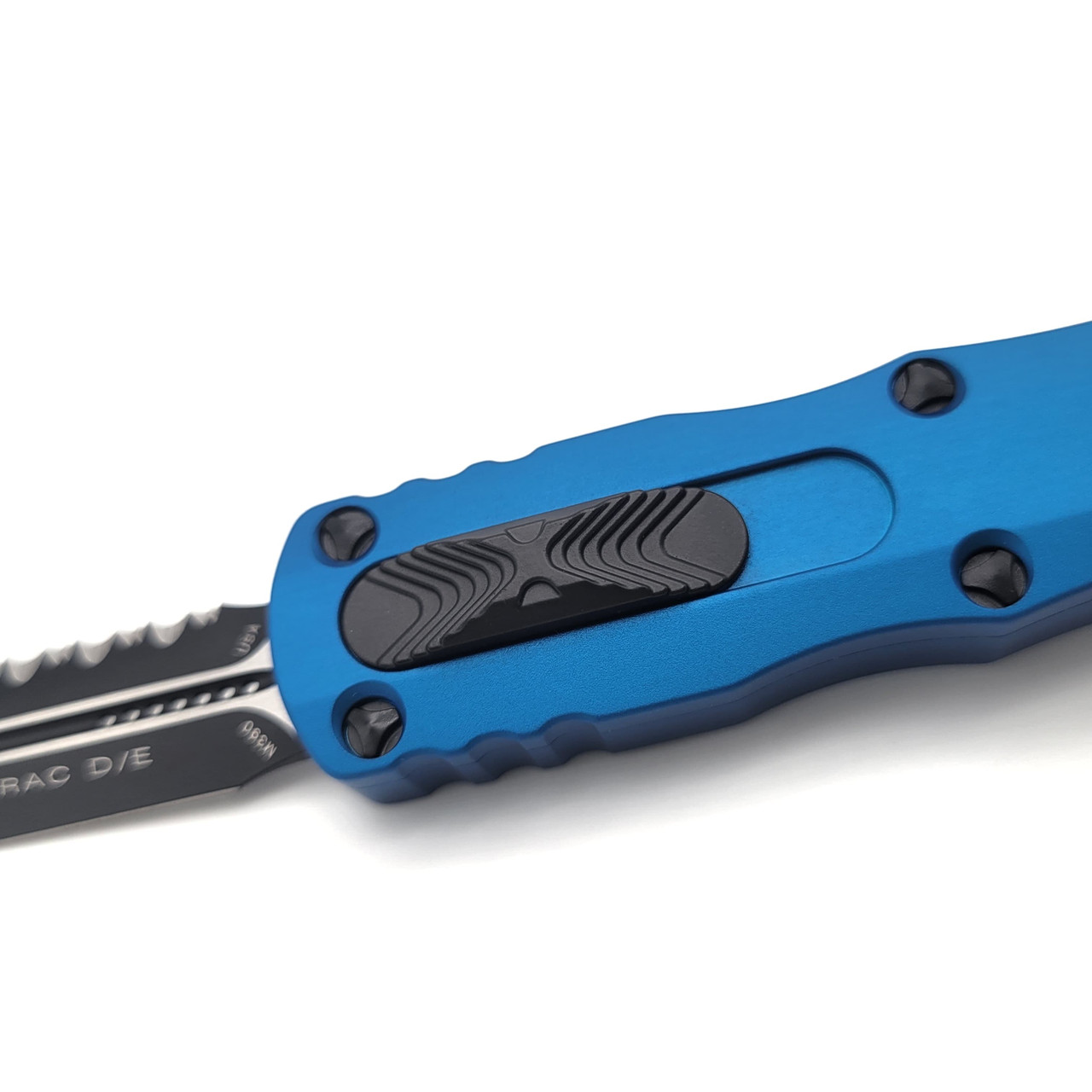 Microtech 225 3bl Blue Dirac Double Edge Full Serrated