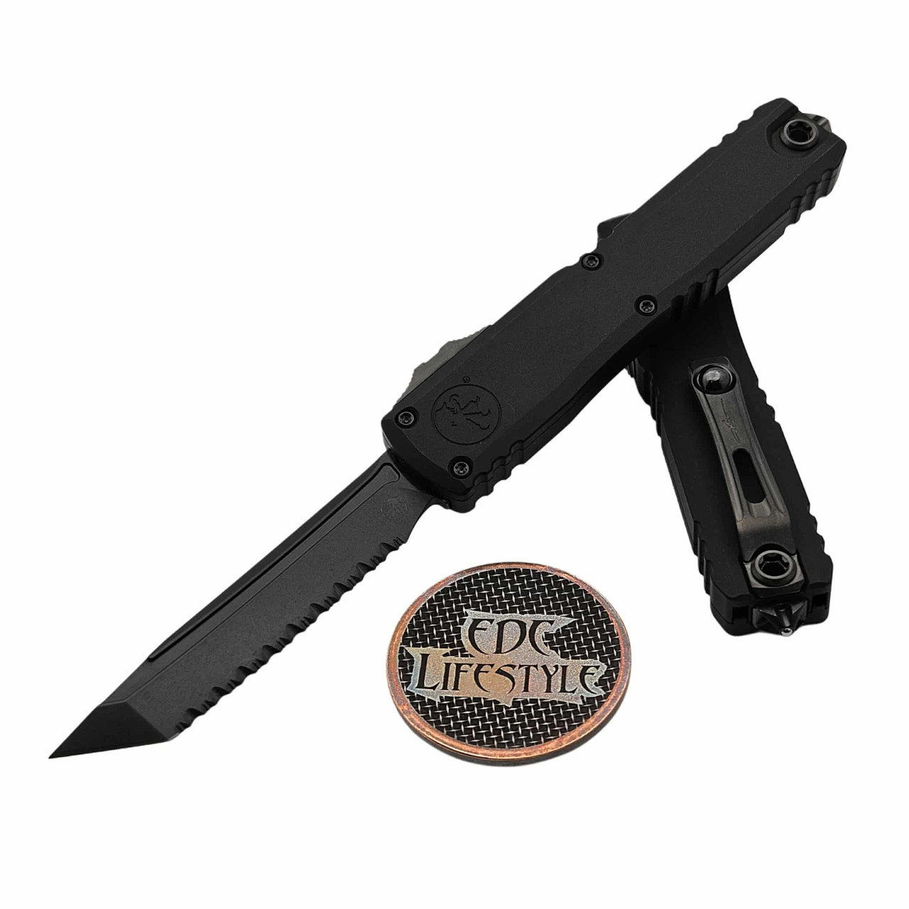 Microtech Ultratech Gen III ZBP Shadow DLC T/E Full Serrated 3.5 ...