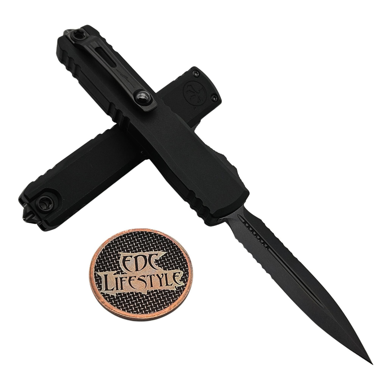 Microtech Ultratech Gen III ZBP Shadow DLC D/E Partial Serrated 3.5 ...