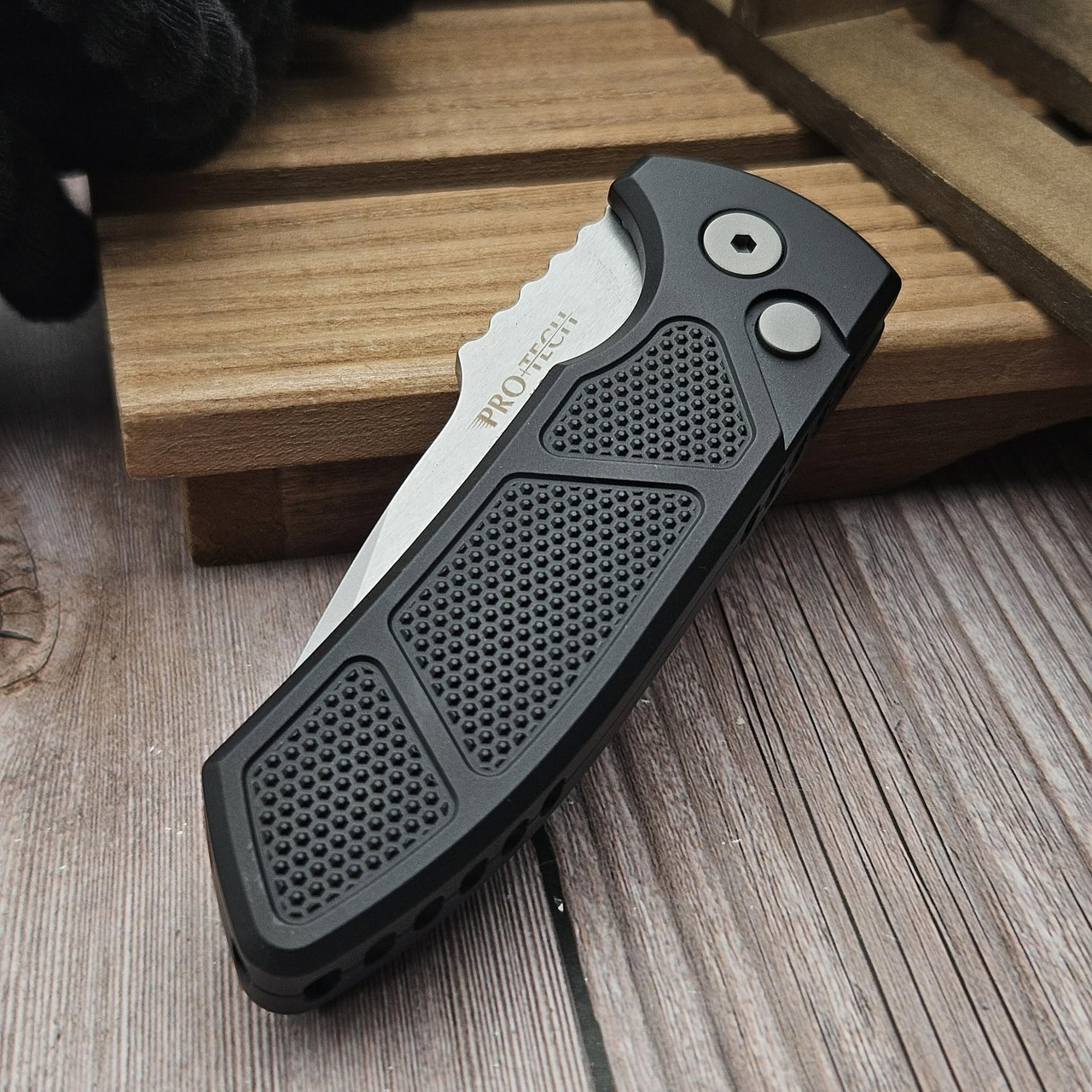 Pro-Tech Knives Short Bladed Rockeye SBR Les George Design Auto Black ...