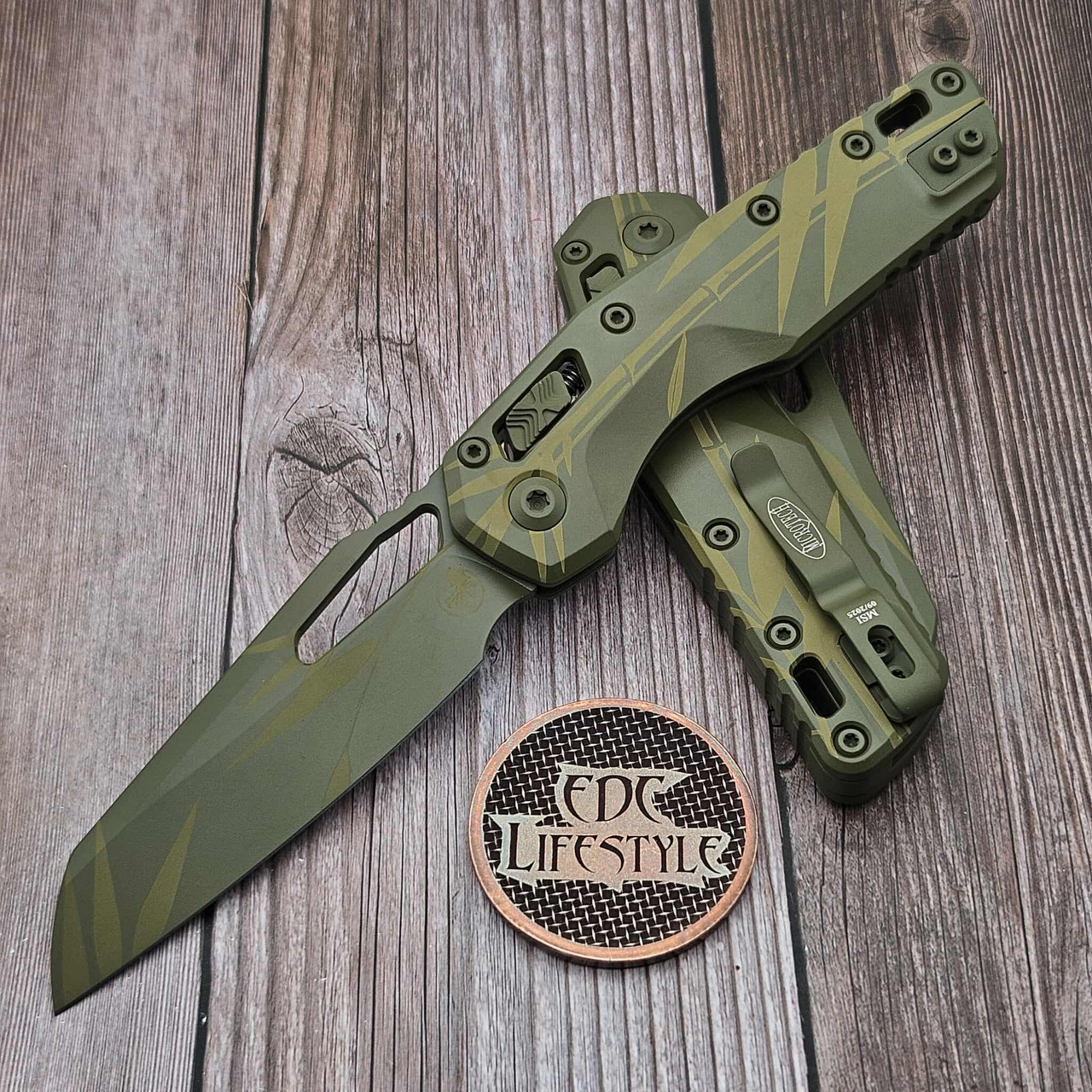 Microtech MSI Ram-Lok Cerakote Bamboo Aluminum 3.85" S/E 210-1CAM