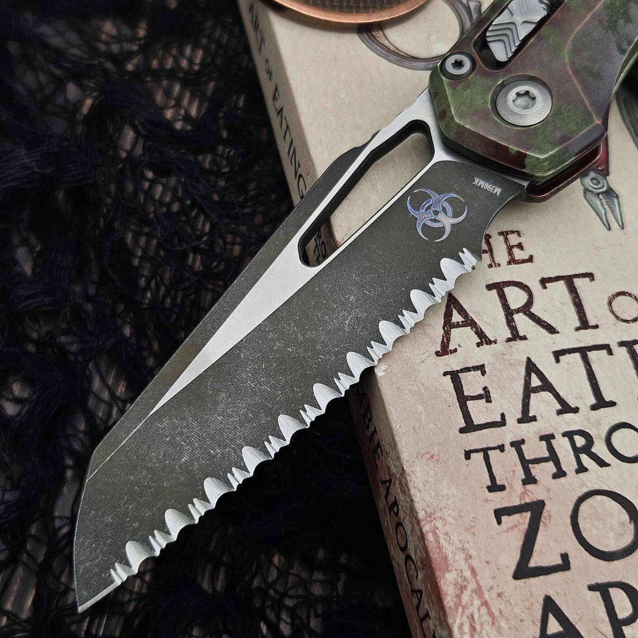 Microtech MSI Ram-Lok S/E Aluminum Frag Outbreak Full Serrated 210-3FROBS