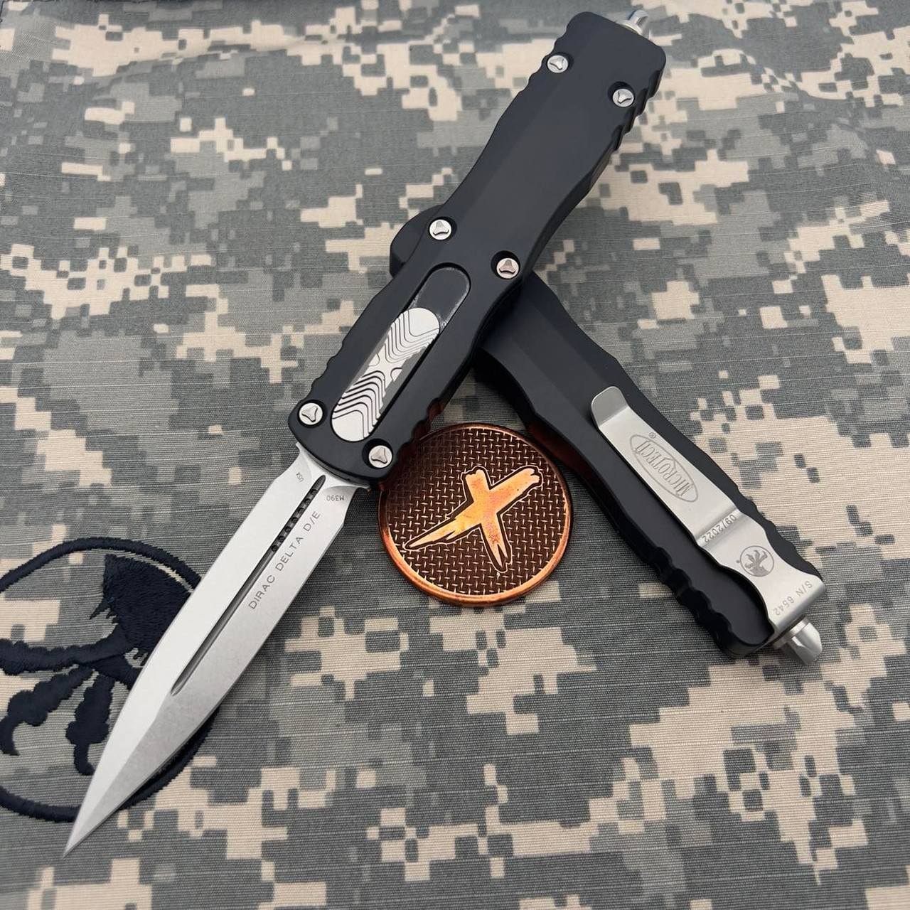 Microtech 227 10 Dirac Delta Double Edge Stonewash