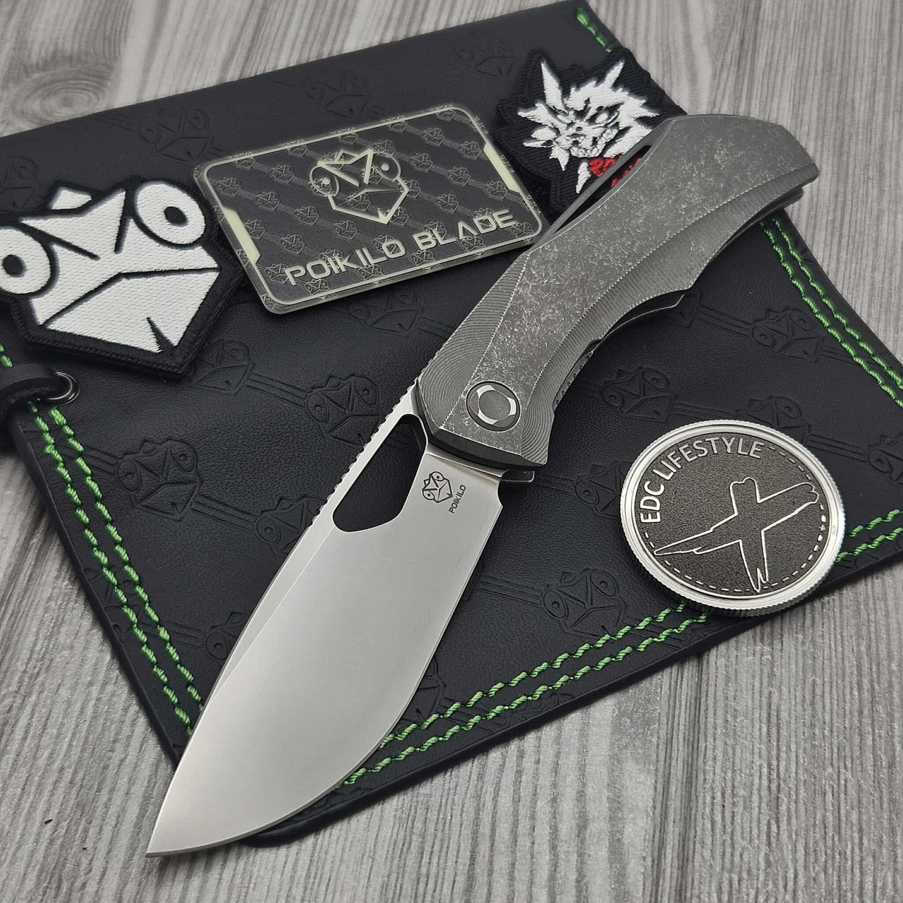 Poikilo Blade Anarcnide Fenrir DSW Titanium 3.5" PSW Drop Point