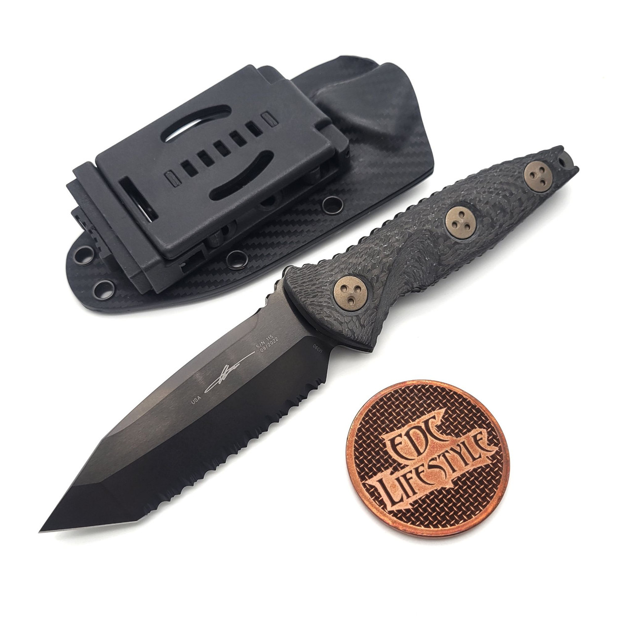 Microtech 114M-3DLCCFS Socom Alpha Mini Fixed DLC Tanto Blade Full ...