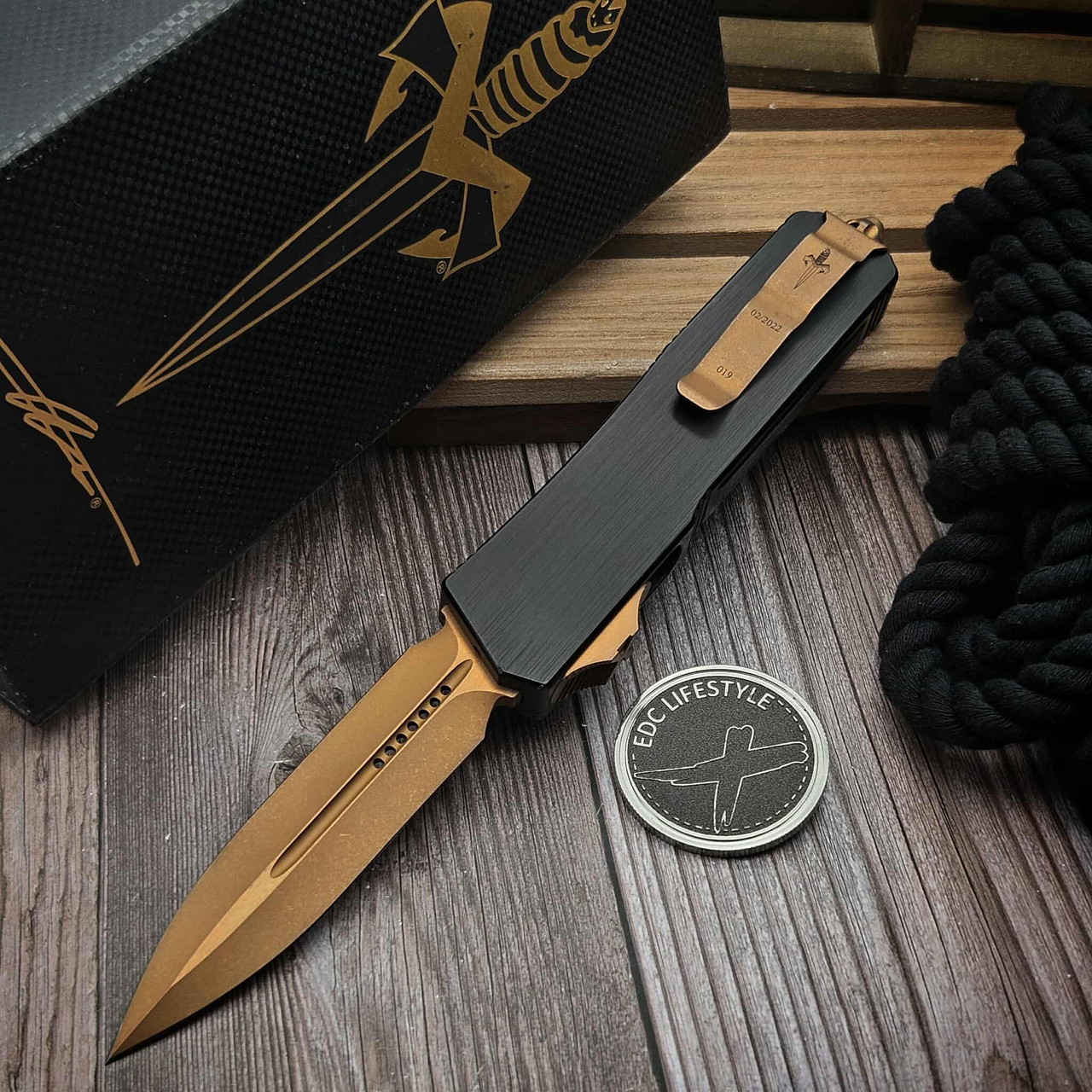 Marfione Custom Scarab II Bronze PVD Two-Tone Apocalyptic W/Dagger ...