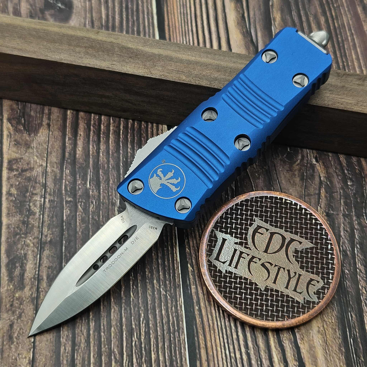 Microtech Knives Troodon Mini Blue D/E Satin 238-4BL - Preowned