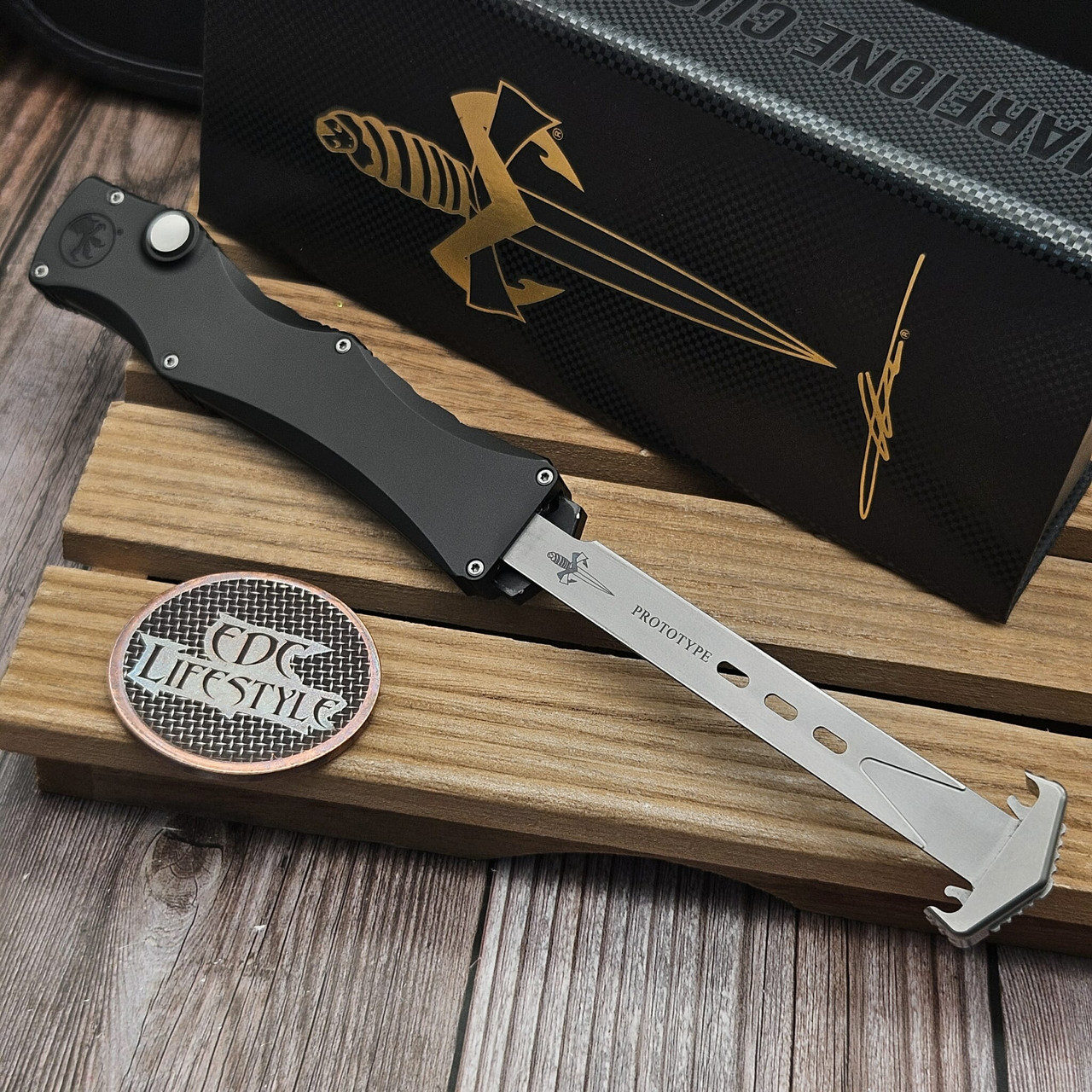 Marfione Custom Prototype Halo IV Spear Point Stonewash