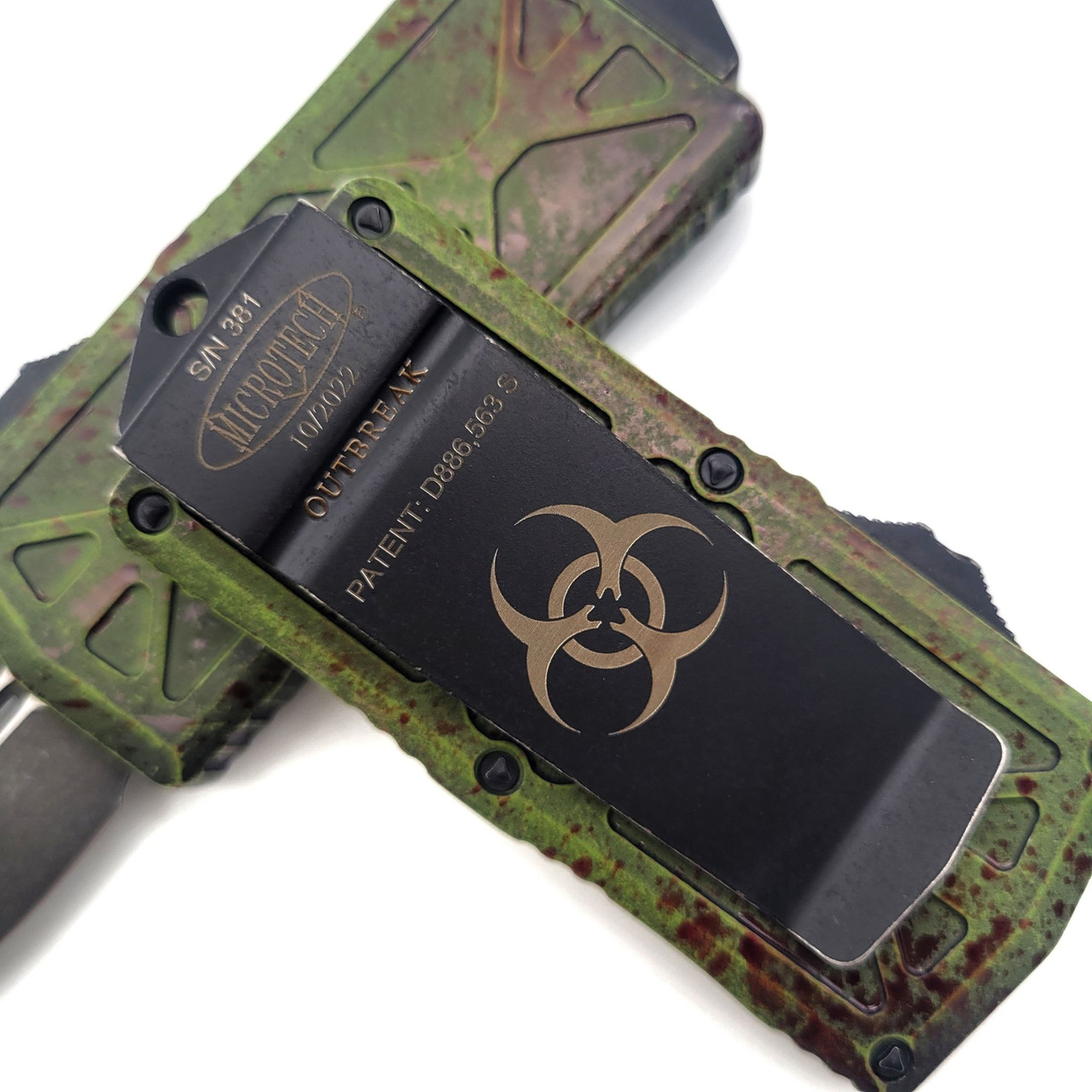 Microtech Exocet 157-3OBS Double Edge Outbreak Money Clip Knife ...