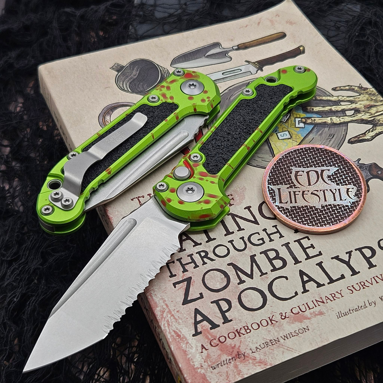 Microtech LUDT T/E Full Serrated Gen III 1136-12Z Zombie Stonewash