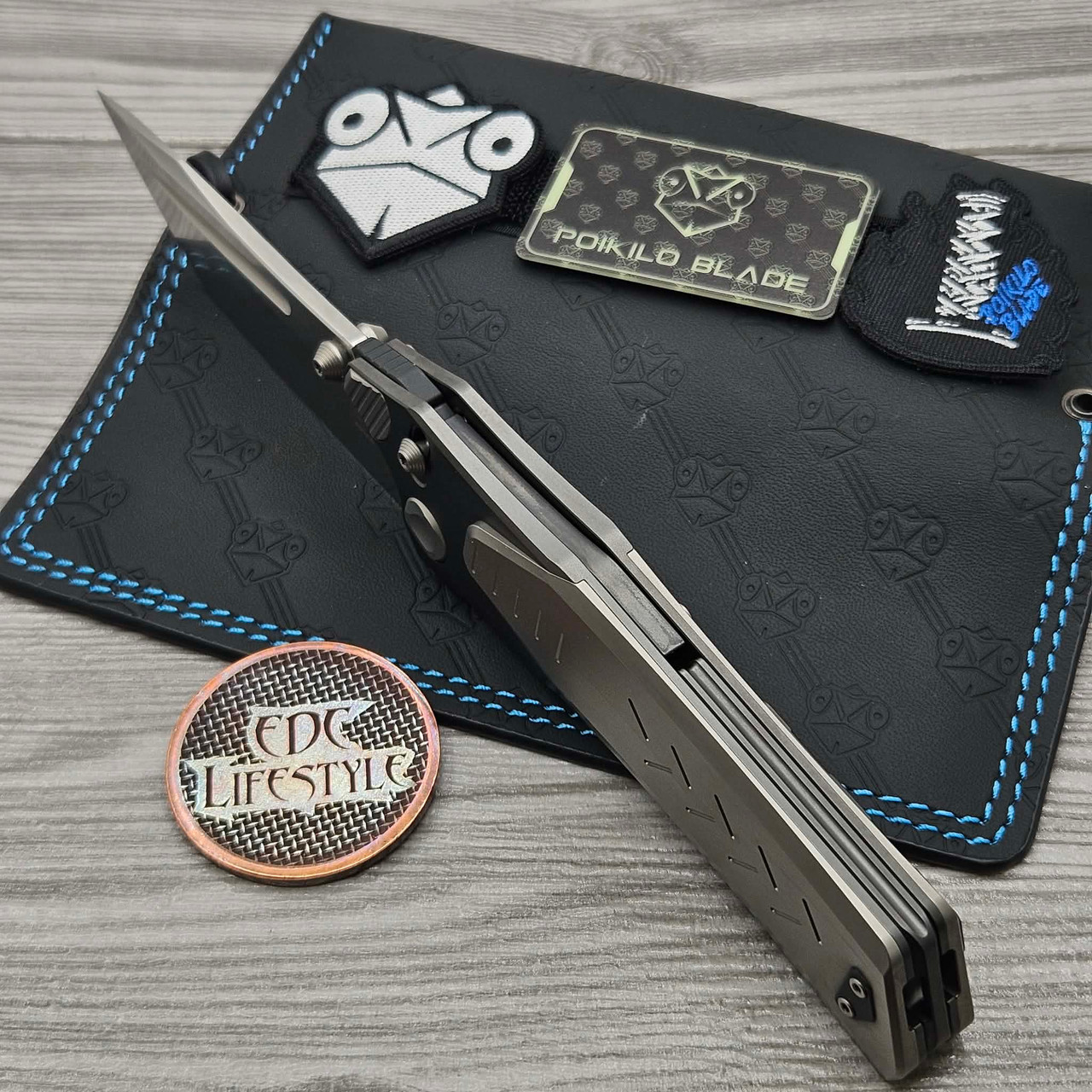 Poikilo Blade TASK Cyberkuza AS1 PSW Titanium 4.1" PSW Tanto