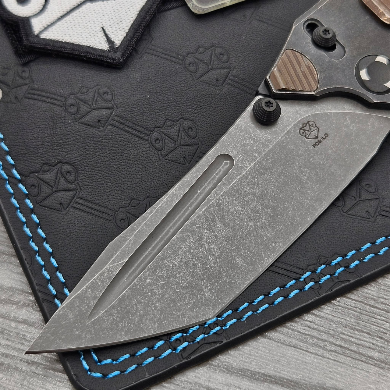 Poikilo Blade TASK Cyberkuza AS2 Rusty Tank Titanium 4.1" DSW Tanto