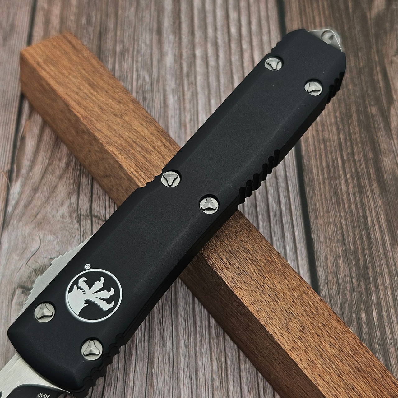 Microtech Ultratech Black Partial Serrated 121-2 - Preowned