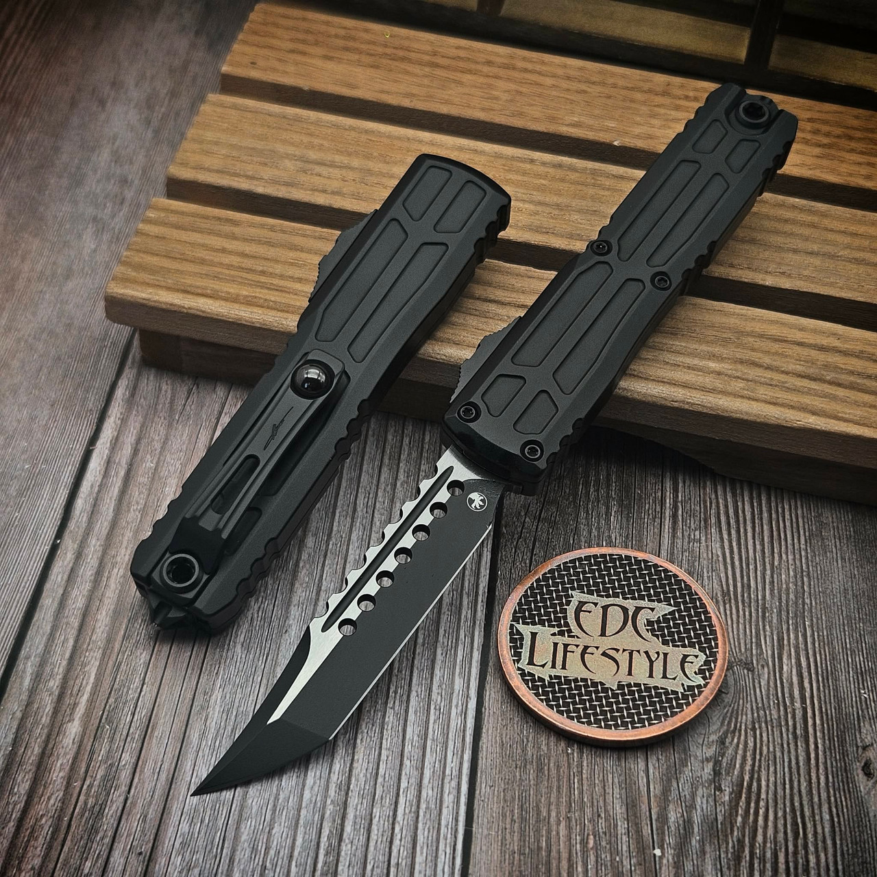 Microtech Ultratech EX Gen III ZBP Tactical Hellhound T/E Black ...