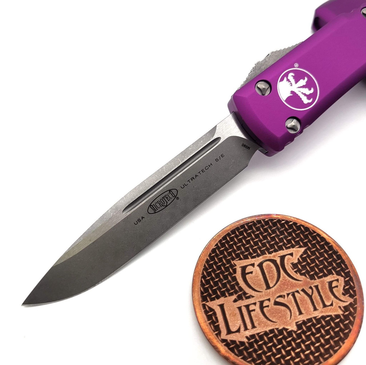Microtech Ultratech 121 10apvi Violet Single Edge Apocalyptic