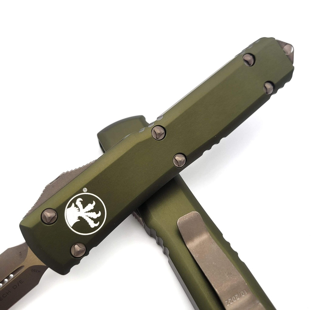 Microtech Ultratech 122 13apod Od Green Bronzed Apocalyptic Double Edge