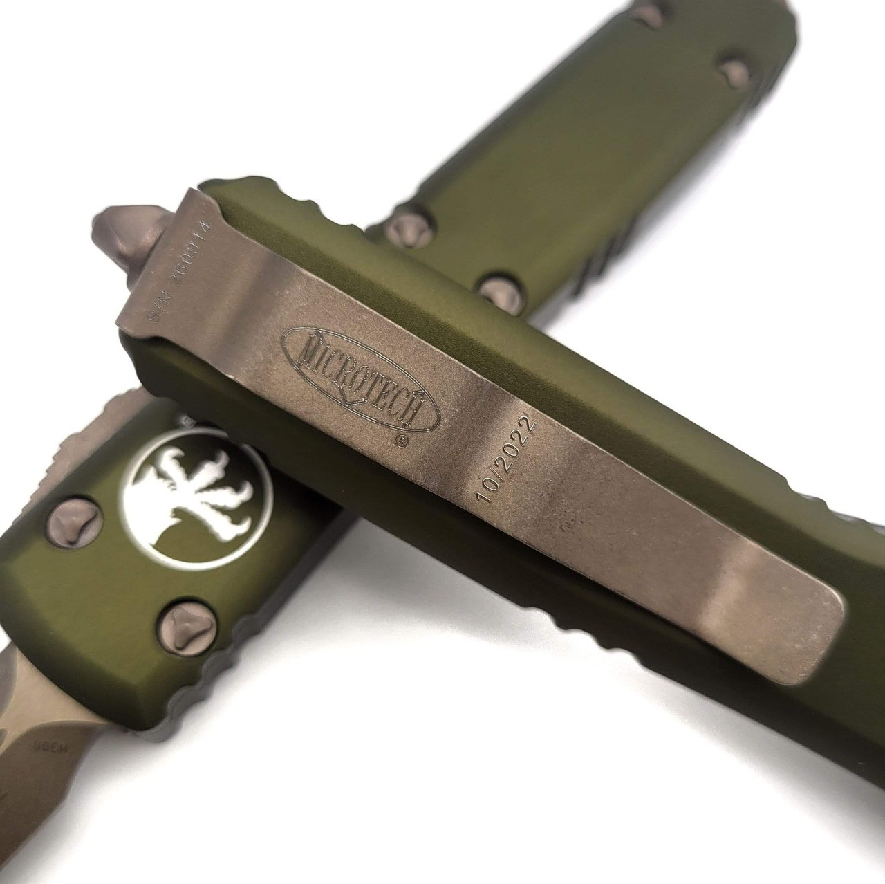 Microtech Ultratech 122 13apod Od Green Bronzed Apocalyptic Double Edge