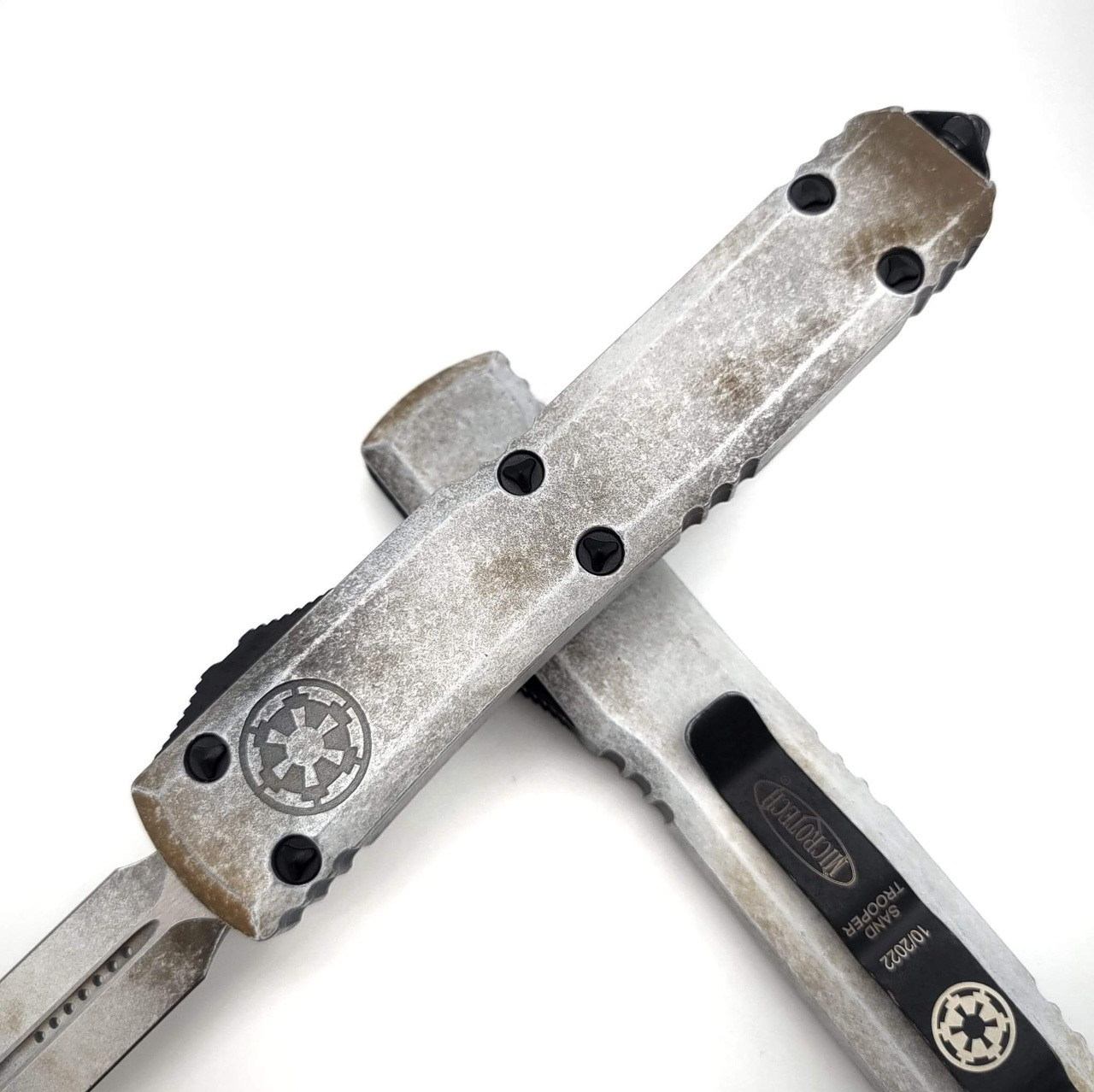 Microtech Ultratech 122 1sad Sandtrooper Double Edge Deep Engraved