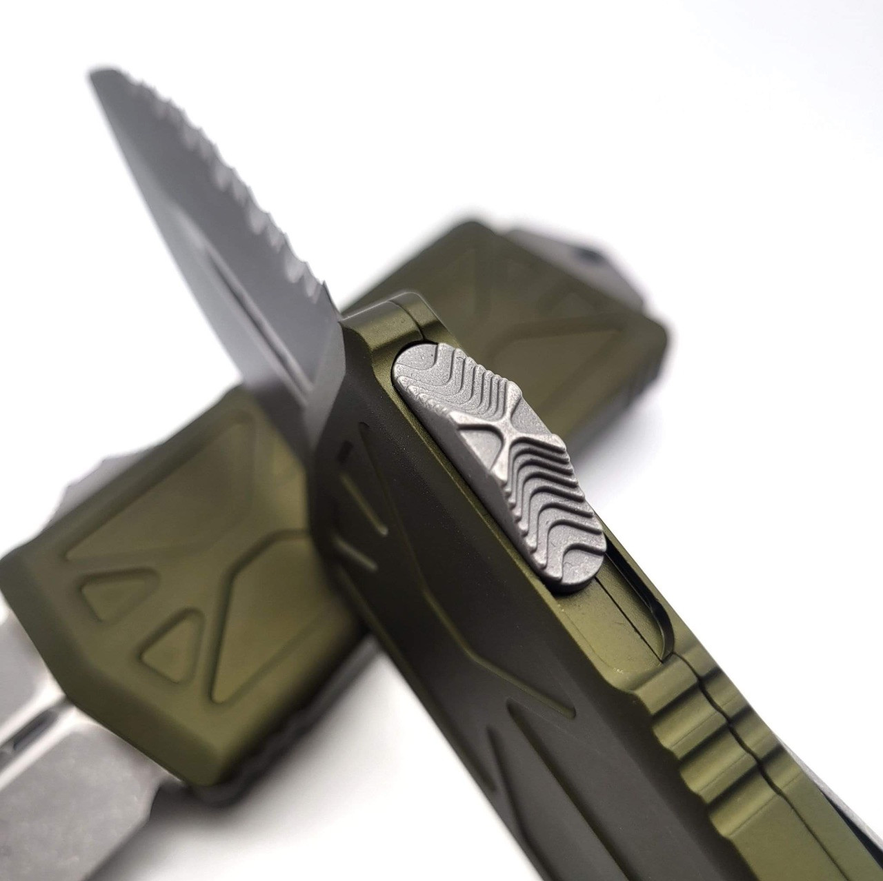Microtech Exocet 157-12APOD OD Green Apocalyptic Double Edge Full ...
