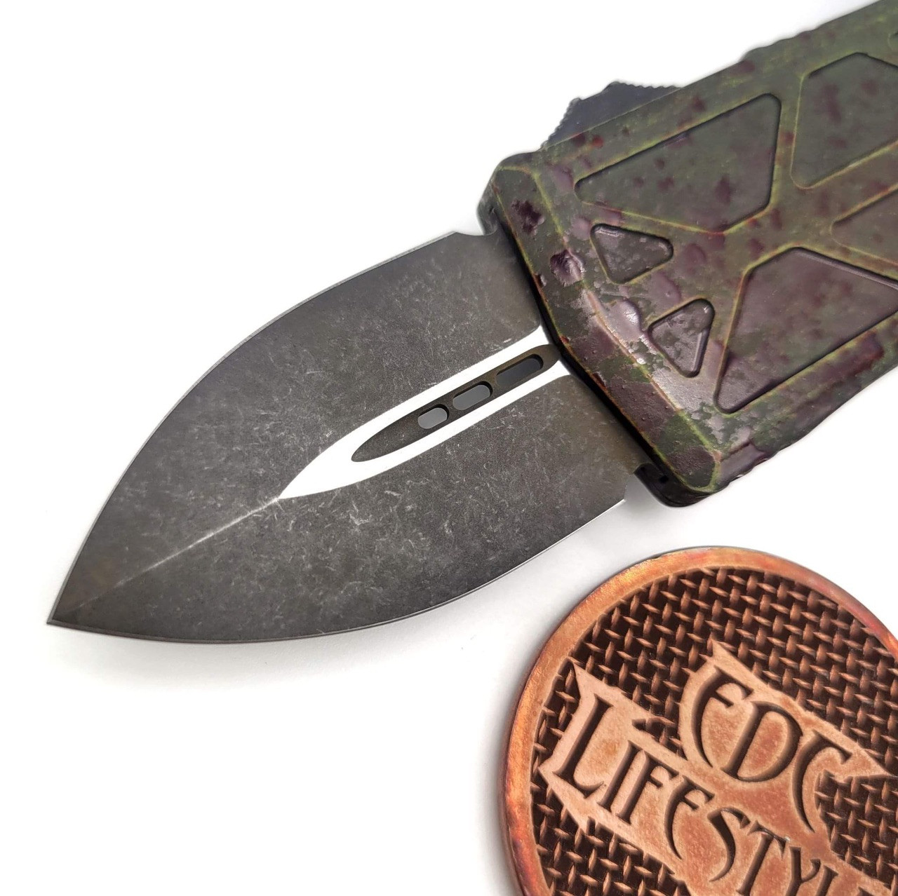 Microtech Exocet 157-1OBS Double Edge Outbreak Money Clip Knife ...