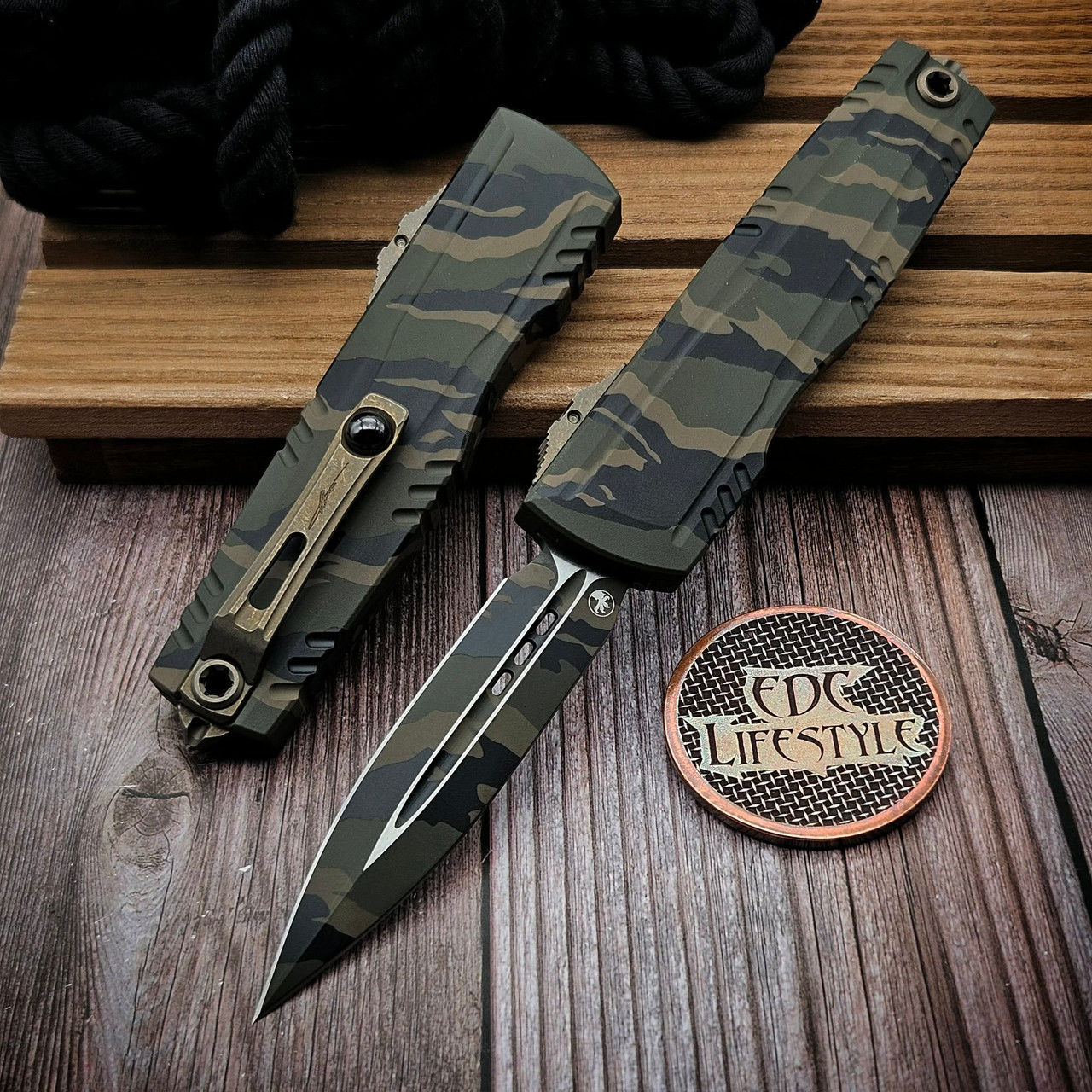 Microtech Knives Surefire Luminary D/E ZBP 1270-1TSCS Tiger Stripe Camo