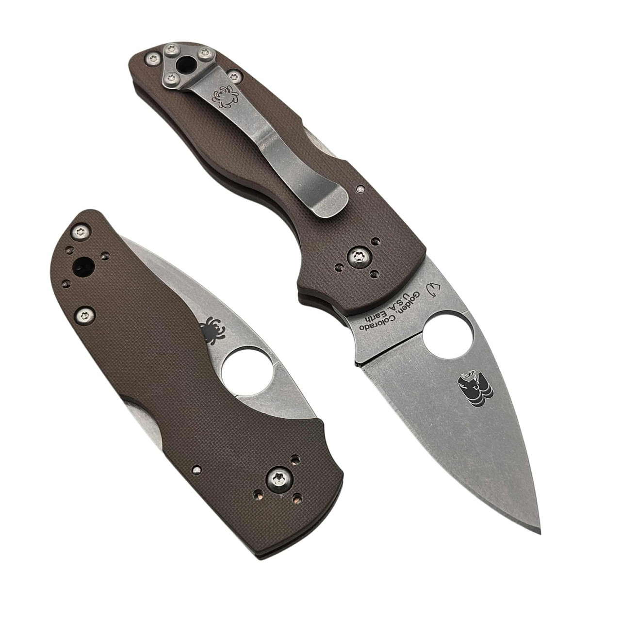 Spyderco Lil' Native Mid Back Lock Folder Brown G-10 3" 15V C230MBGPBN15V