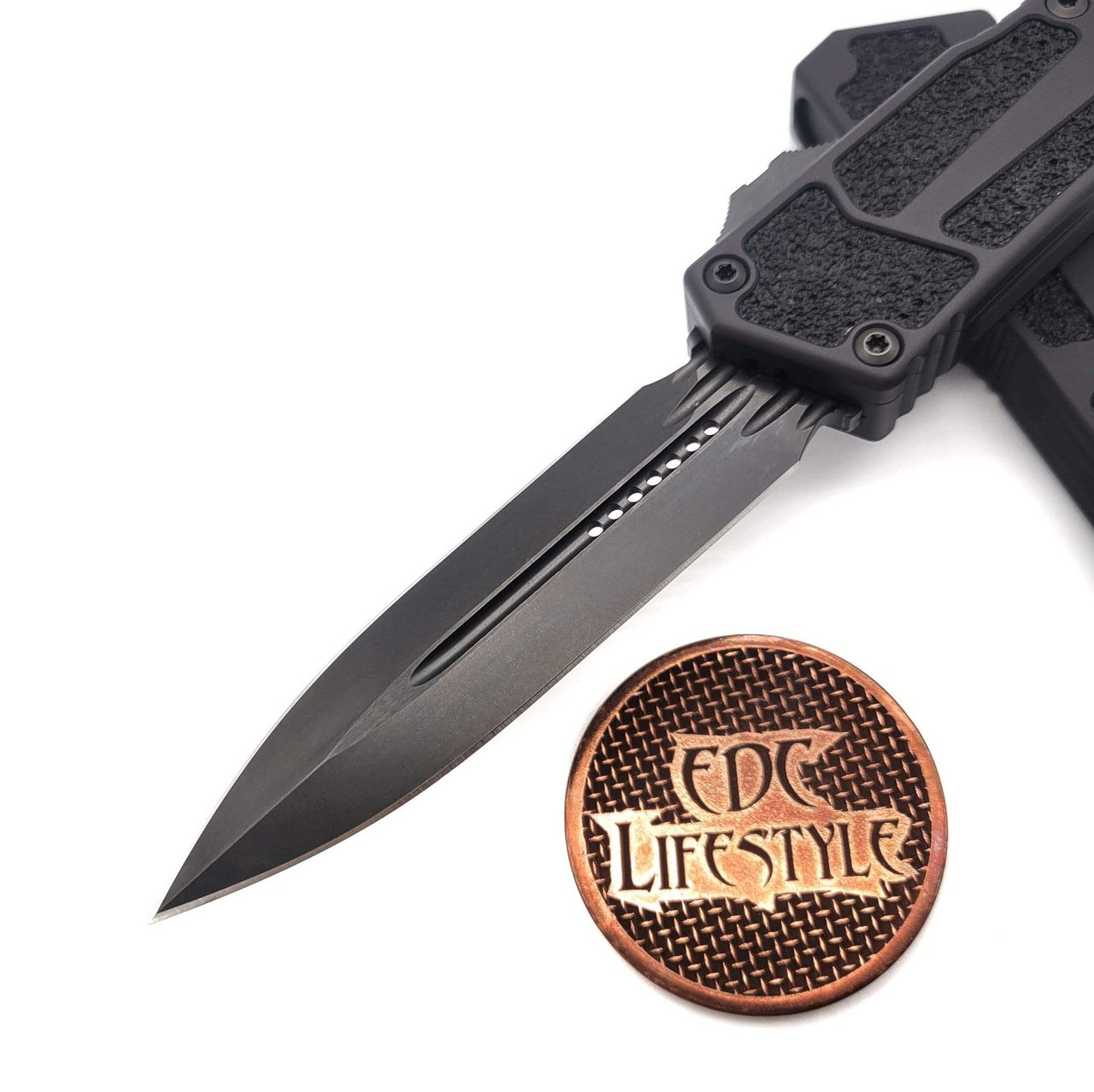 Microtech Scarab II 280-1DLCTSH DLC Double Edge Shadow DLC Hardware