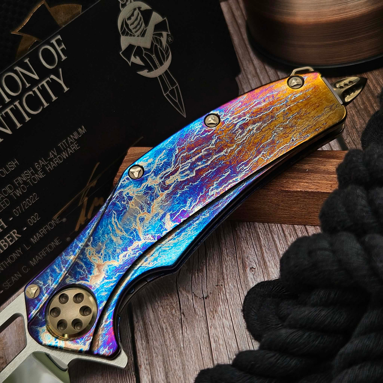 Marfione Custom Matrix-R Mirror Polish Galactic Acid Ti w/Bronzed Two ...